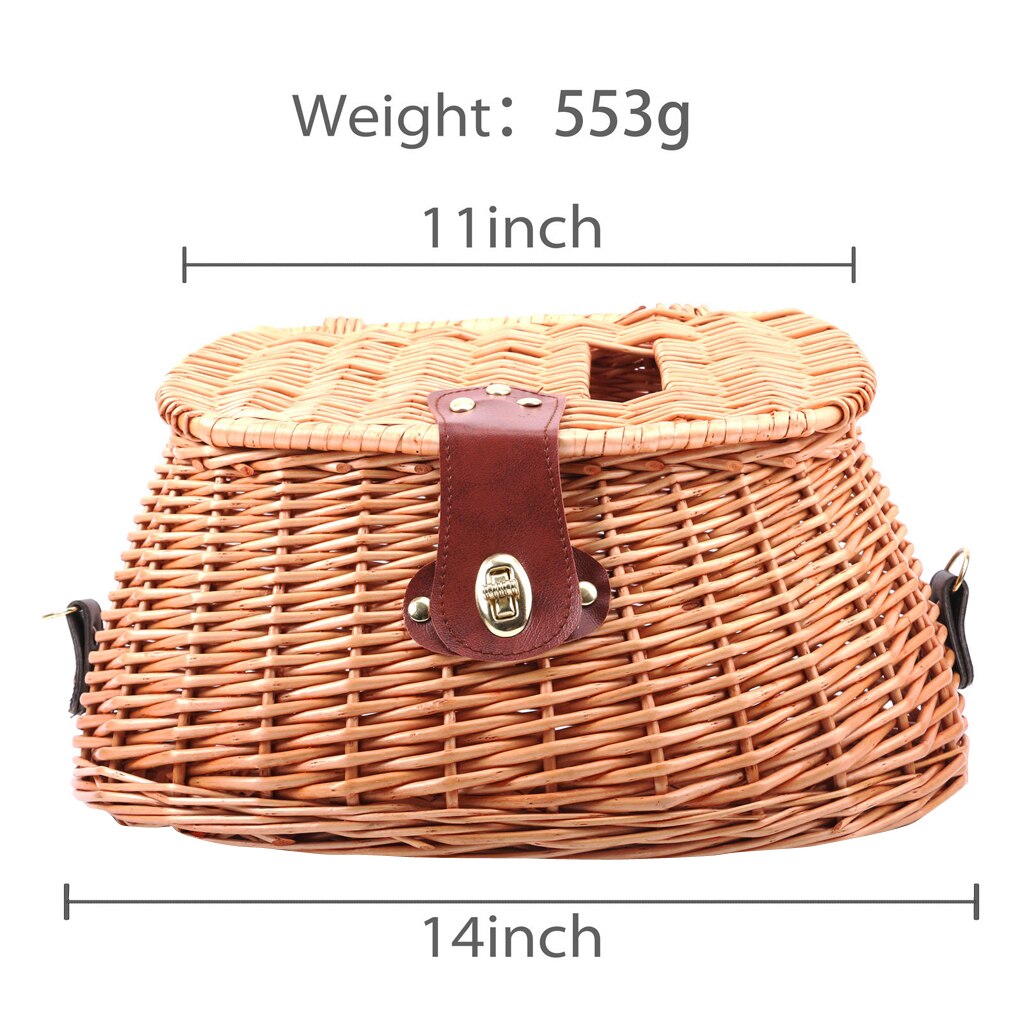 Wicker Fish Basket Fishing Creel Trout Perch Cage ... – Vicedeal