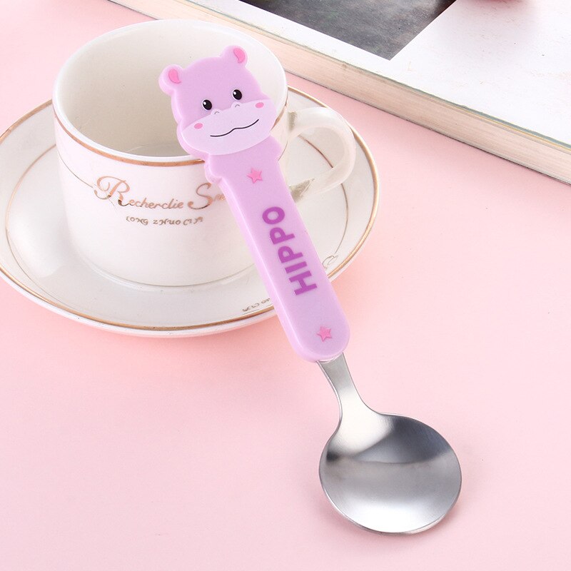 Leuke Cartoon Lepel Rvs Baby Servies Lepel Anti-Br... – Grandado