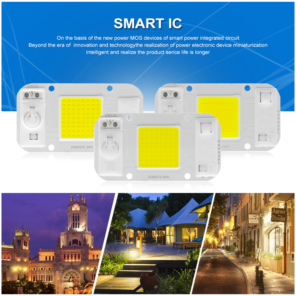 LED COB Lamp Chip AC 220V 20W 30W 50W Smart IC DIY... – Grandado
