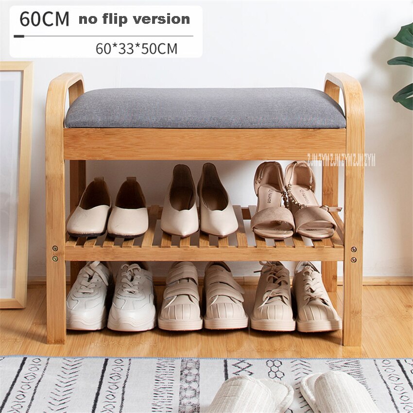 ND190508 Living Room Double Deck Wood Shoe Storage... – Grandado