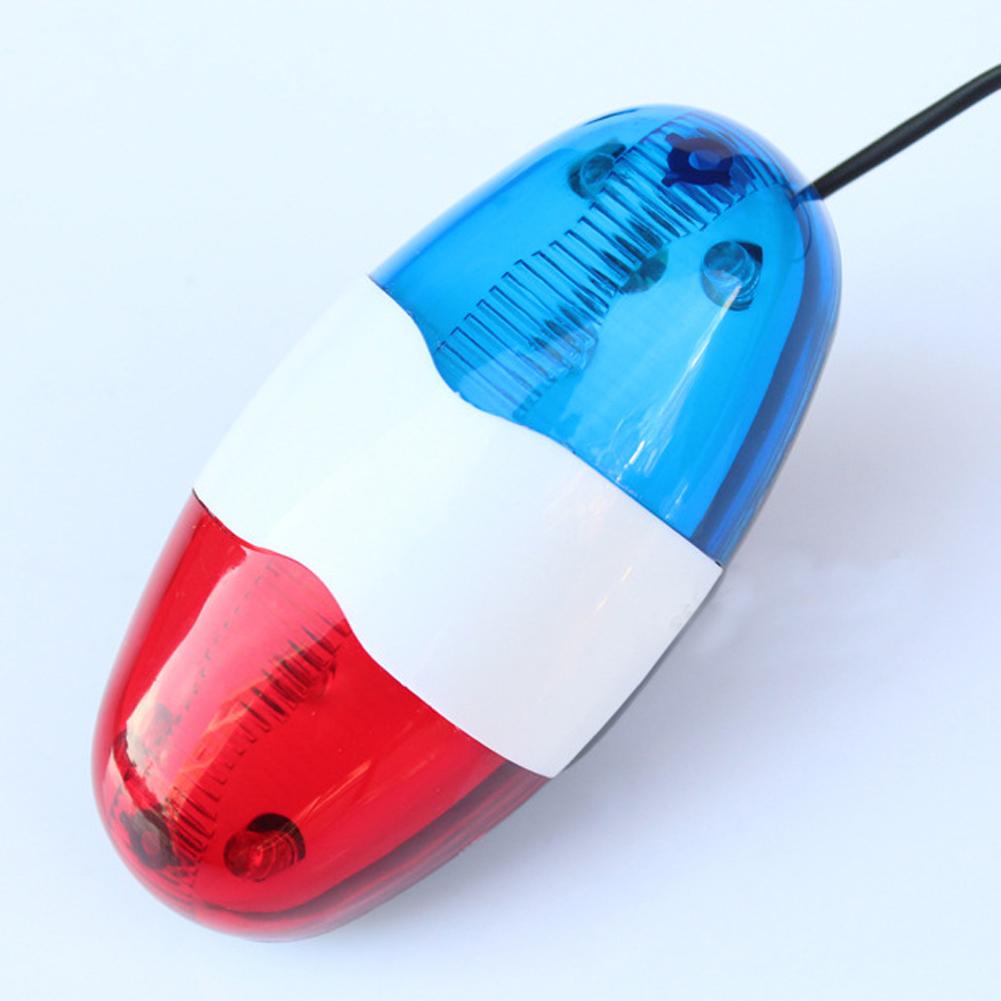 6 LED 4 Tone Sounds Bicycles Bell Police Car Light... – Grandado