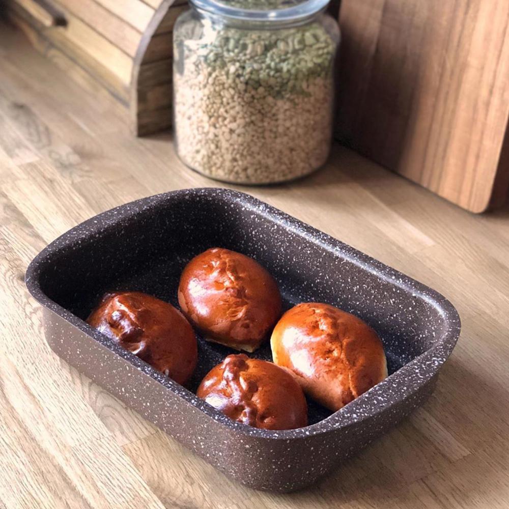 FISSMAN Roaster Pan Non-stick Marble Coating Alumi... – Grandado