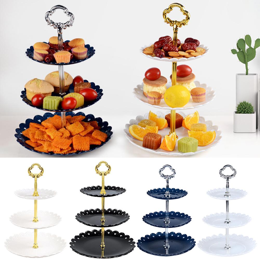 3 Layer Fruit Cake Plate Holder Stand Home Festiva... – Vicedeal