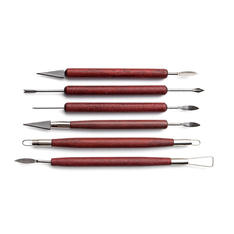 6-Piece Mahogany Clay Tools Advanced Sculpture Car... – Vicedeal