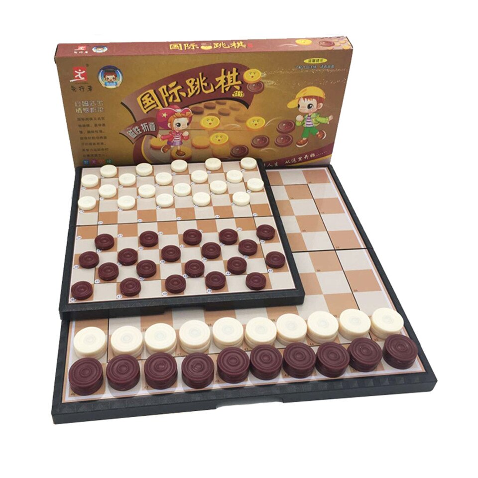 BSTFAMLY International Checkers Portable Plastic C... – Grandado