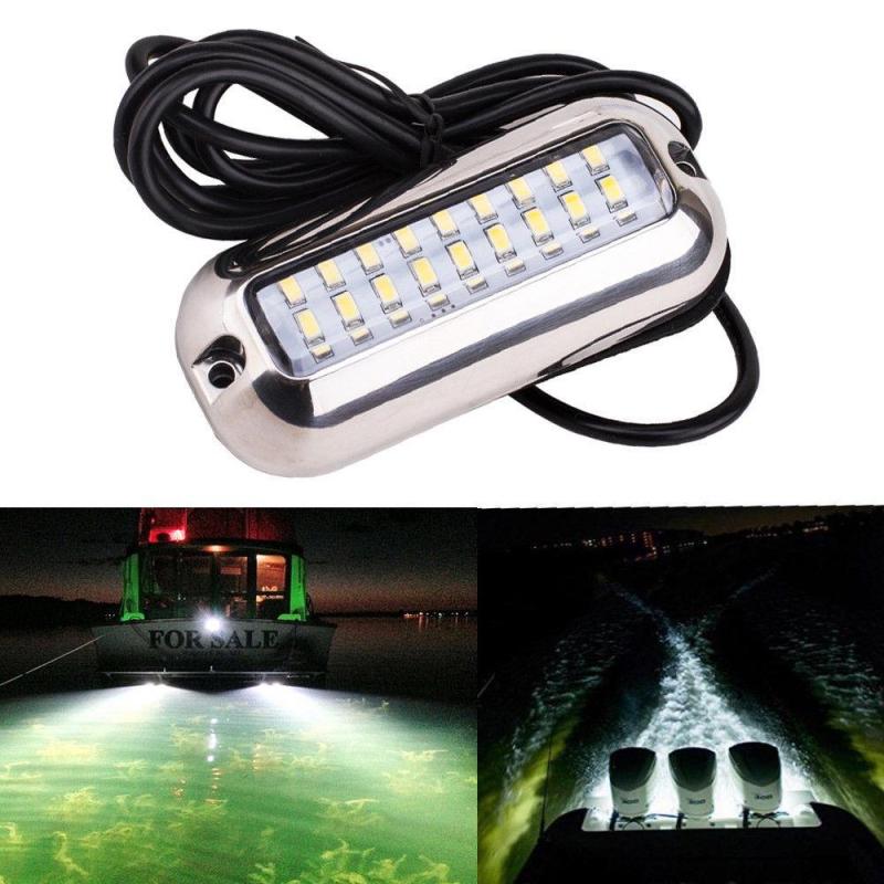27/42 LED Underwater Fishing Light 12V Boat Transo... – Grandado