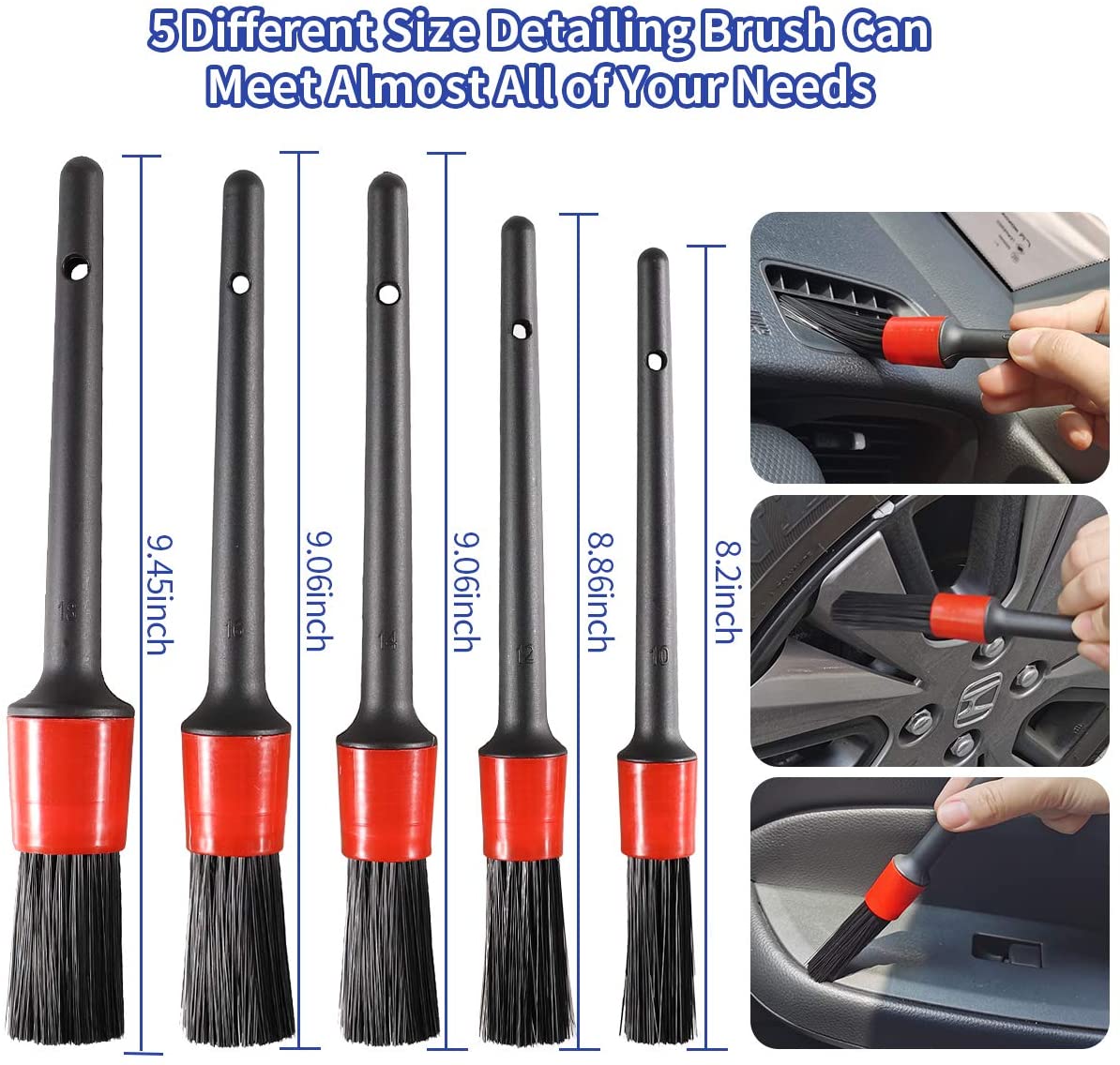 5pcs Car Detailing Brush Auto Cleaning Car Cleanin... – Vicedeal