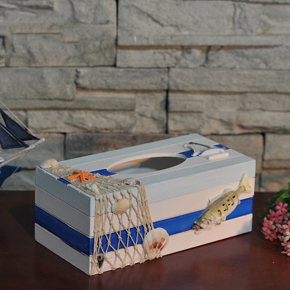 Creatieve Houten Tissue Doos Mediterrane Stijl Tis... – Grandado