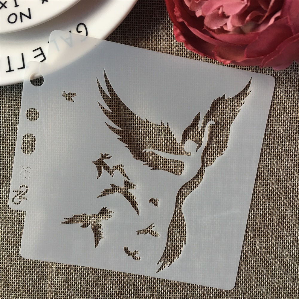 5inch Bird Flying Dancing Girl DIY Layering Stenci... – Grandado