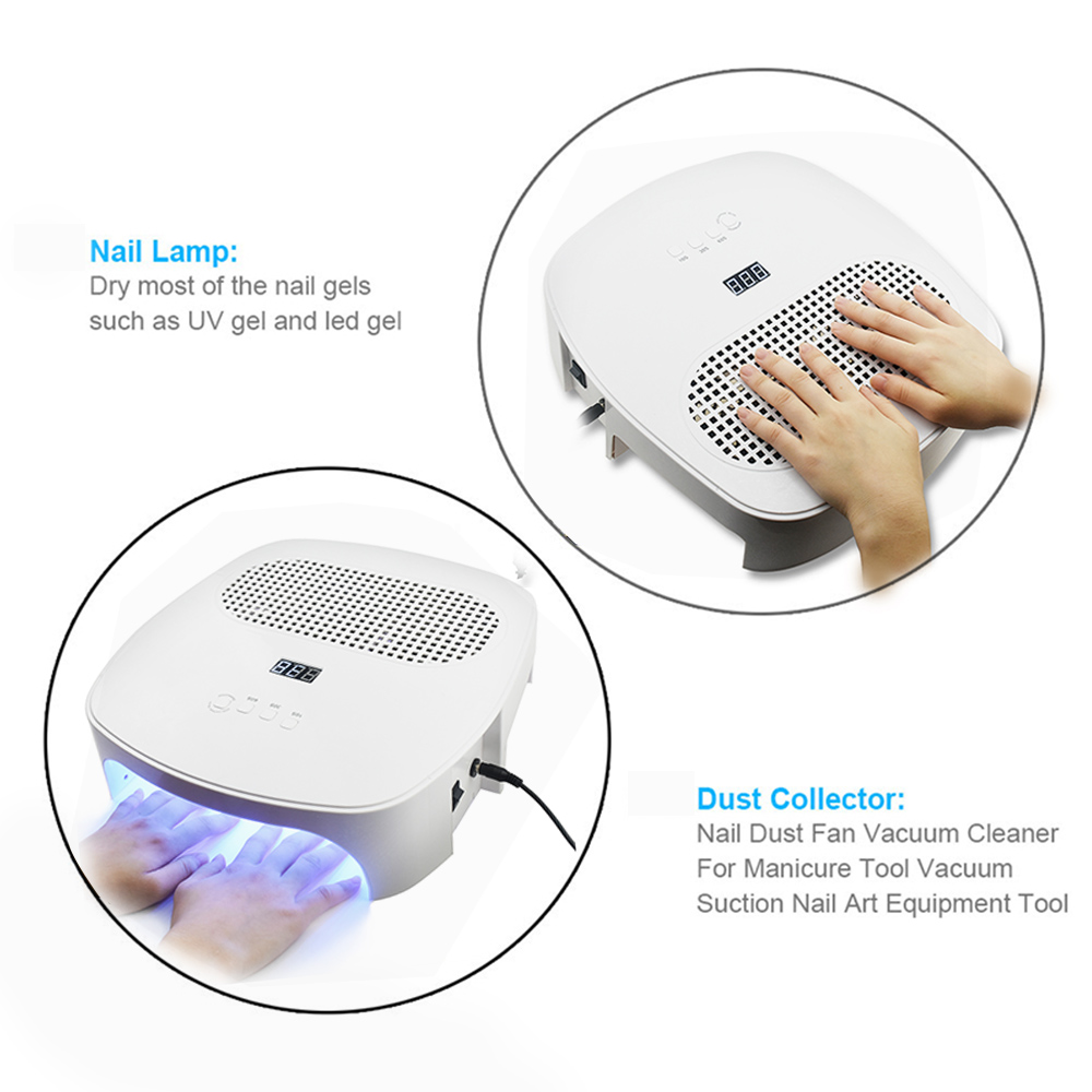120W 2 In 1 LED Nail Lamp Met Nail dust collector ... – Grandado