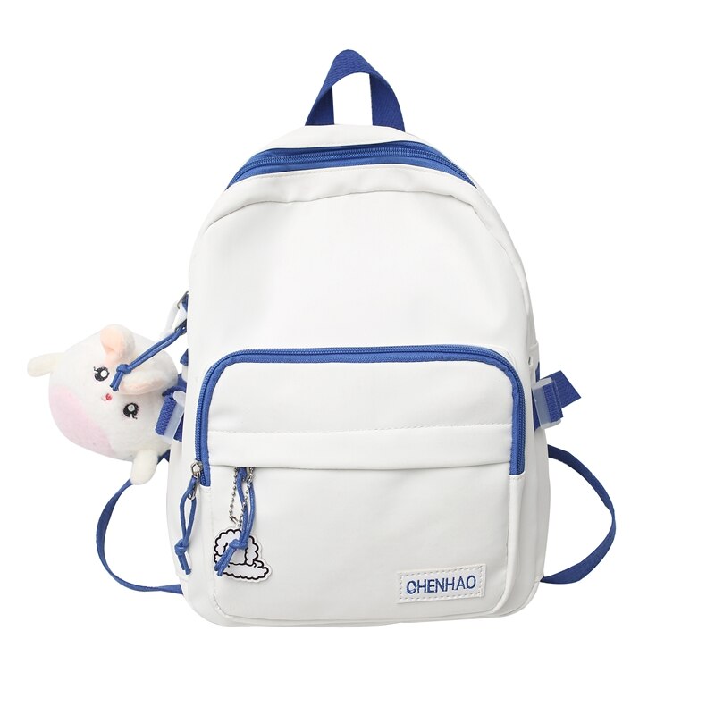 Small Simple Panelled College Backpack Casual Nylo... – Grandado