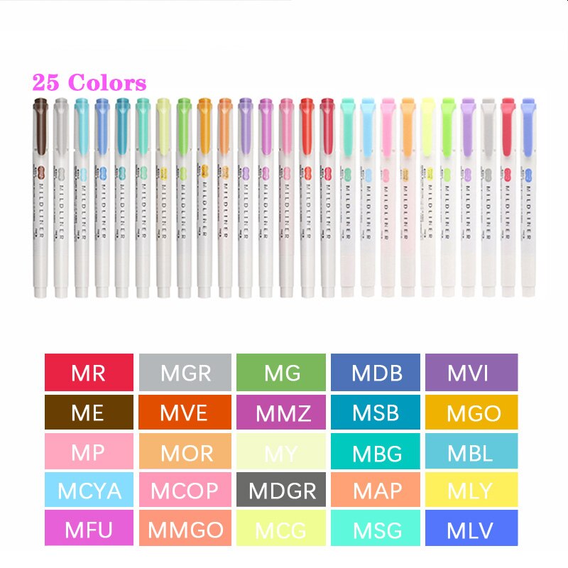 5/25pcs Original Zebra Mildliner Double Headed Hig... – Vicedeal