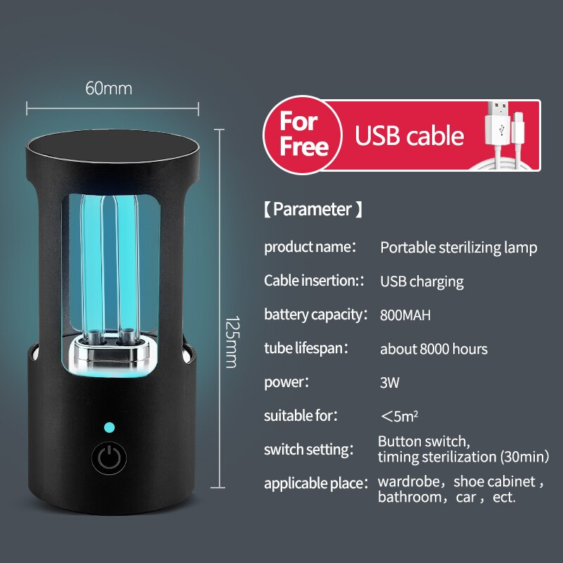 UVC Light Ultraviolet Germicidal Lamp Bedroom Ward... – Vicedeal