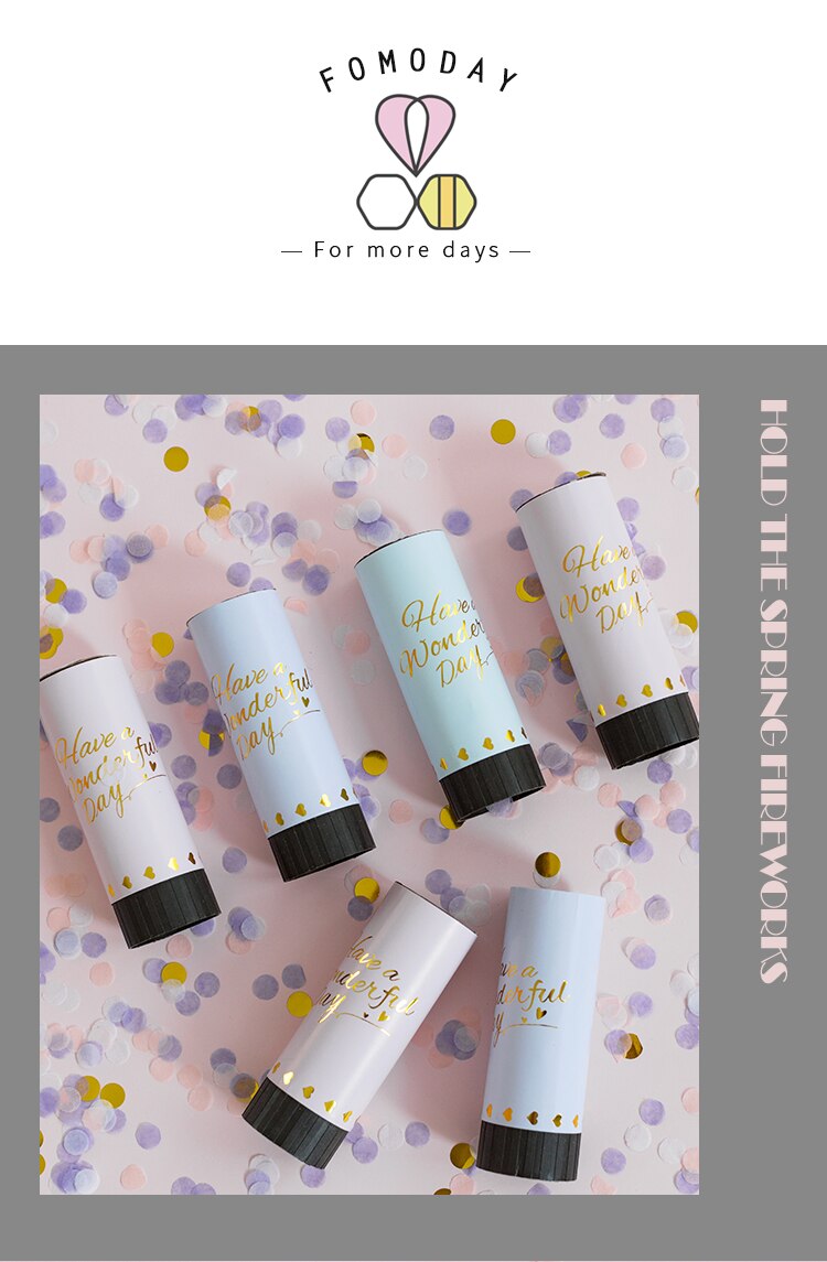 6 Set Rich colors Push Pop Confetti Poppers Cannon... – Grandado