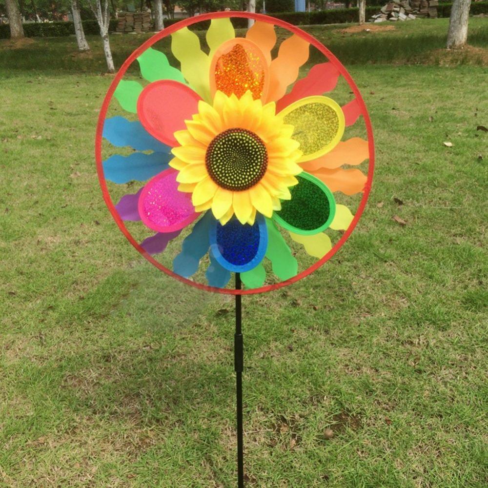 Plastic Rainbow Pinwheel, Party Pinwheels DIY Lawn... – Grandado