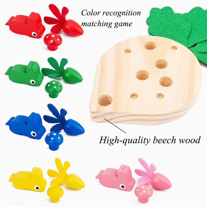 Early Education Puzzle Carrot Insertion Game Woode... – Grandado