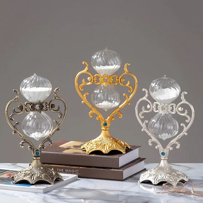 Nordic Vintage Glass Hourglass Timer 60 Minutes Zi... – Grandado