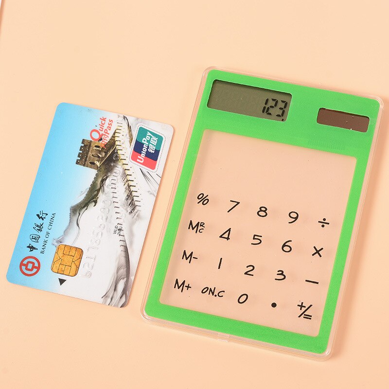 Mini Transparante Calculator Lcd Solar Touch Scree... – Vicedeal