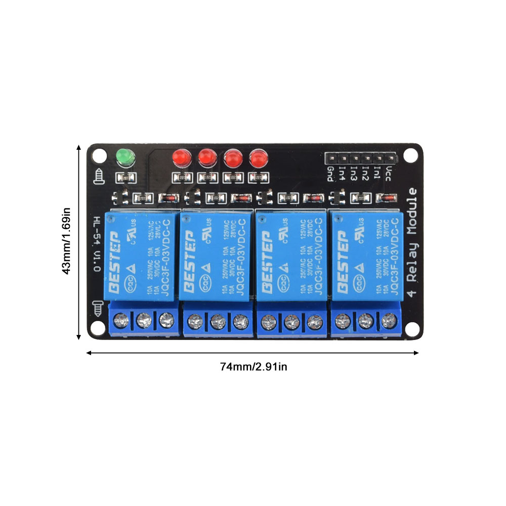 3V 1/2/4 channel relay module low level triggered ... – Grandado