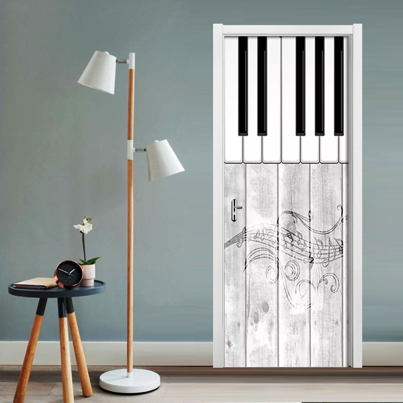 DIY 3D Door Sticker Nordic Piano Music Photo Wallp... – Vicedeal