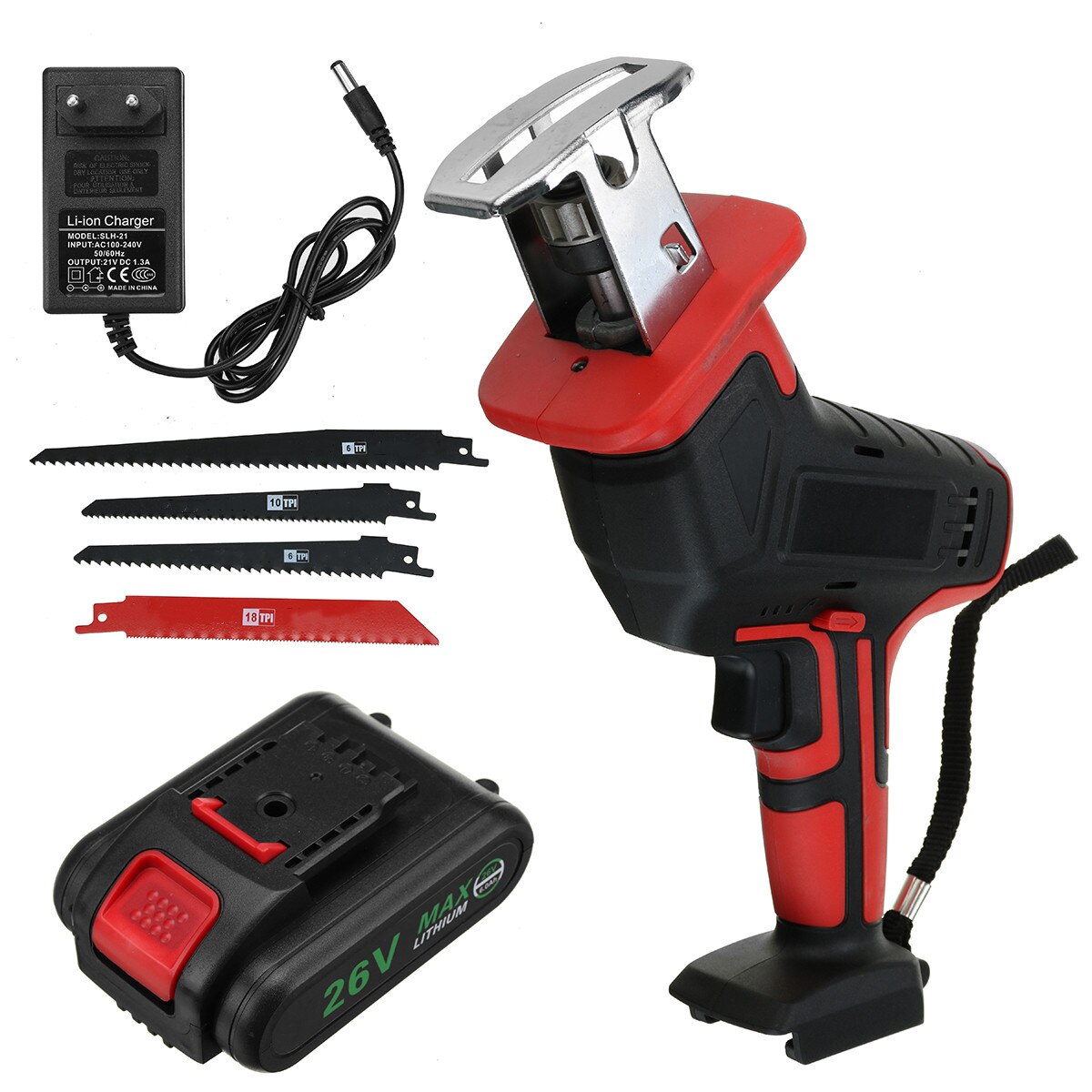 26V Cordless Reciprocating Saw Rechargeable Electr... – Grandado