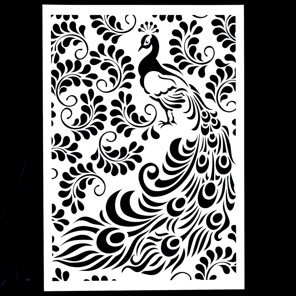 Plantilla de pavo real en capas para manualidades,... – Grandado