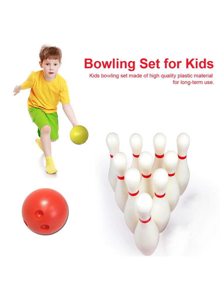 Kids Bowling Set Includes 10 Pins And 2 Balls Perf... – Grandado