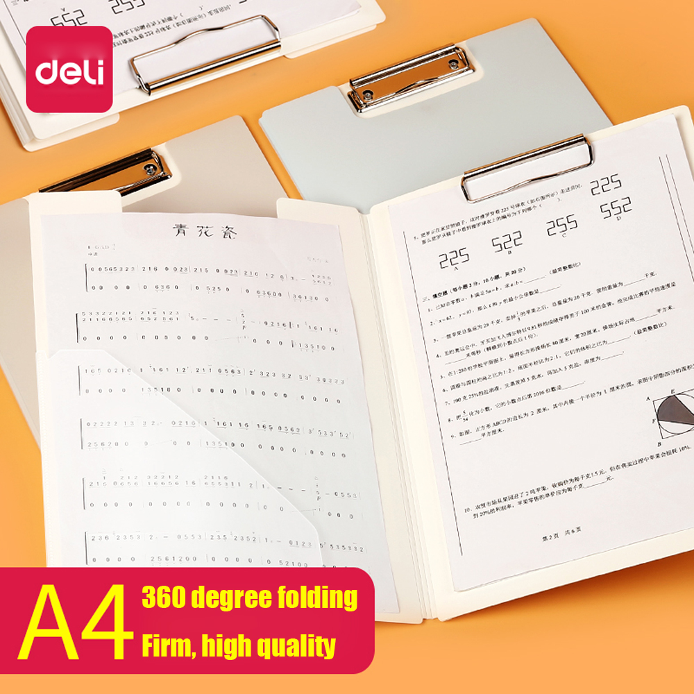 Deli 1PCS A4 Folding Board Folder Paper Clip Bills... – Vicedeal