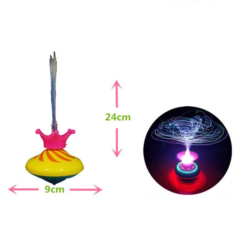 Novelty Light Fiber Spinnig Top Lase Music Luminou... – Grandado