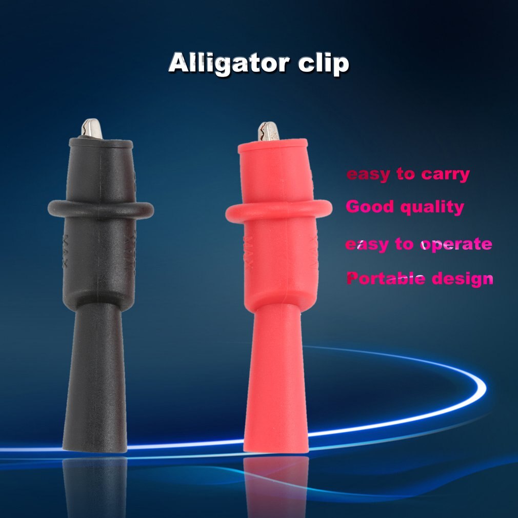 2 PCS Crocodile Alligator Test Power Clip Electrical Clamp Car ...