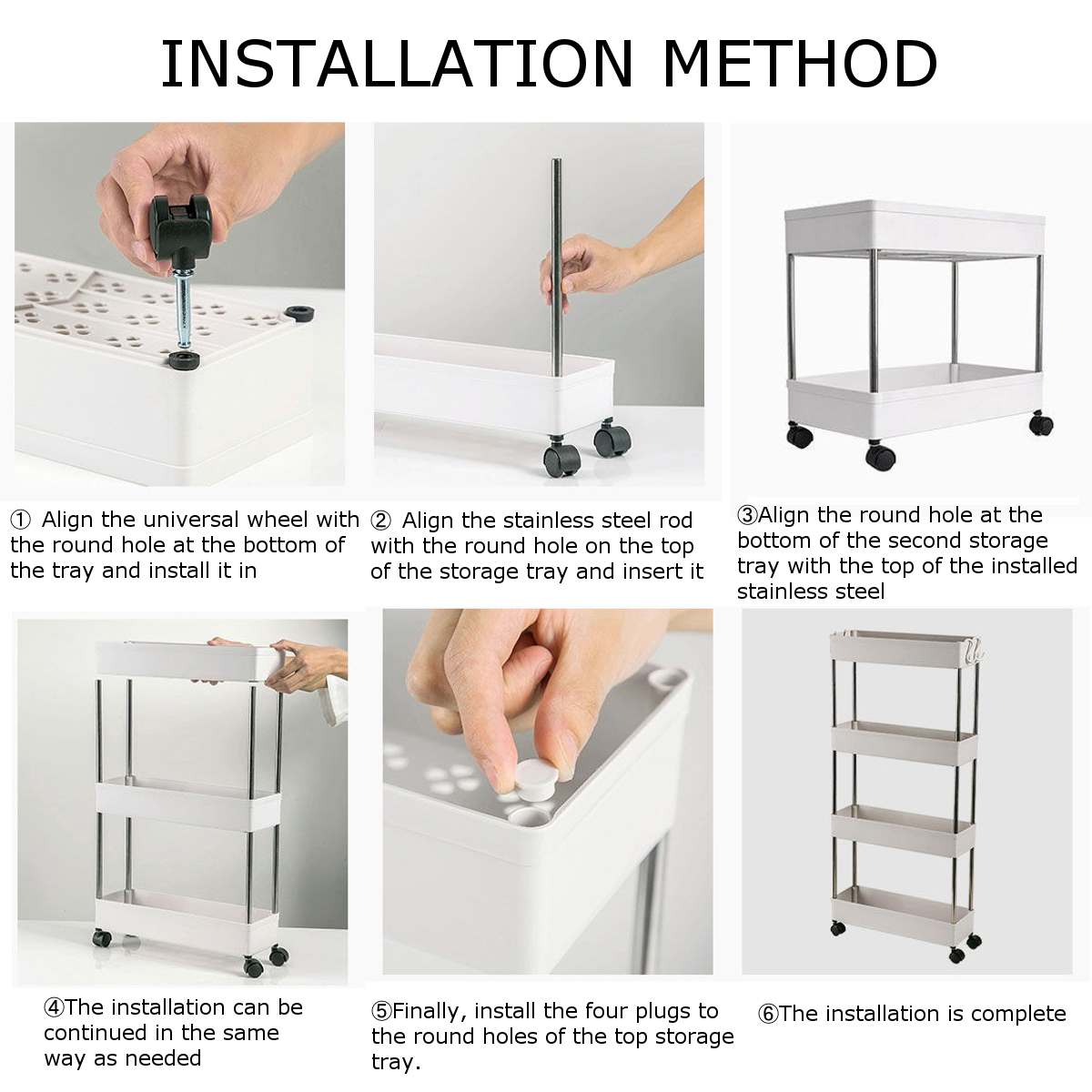 4 Layer Gap Kitchen Storage Rack Slim Slide Tower ... – Vicedeal