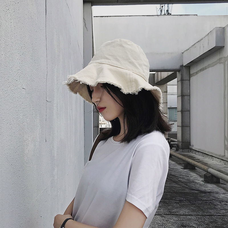 Irregular Edges Bucket Hat Unisex Vintage Canvas C... – Vicedeal
