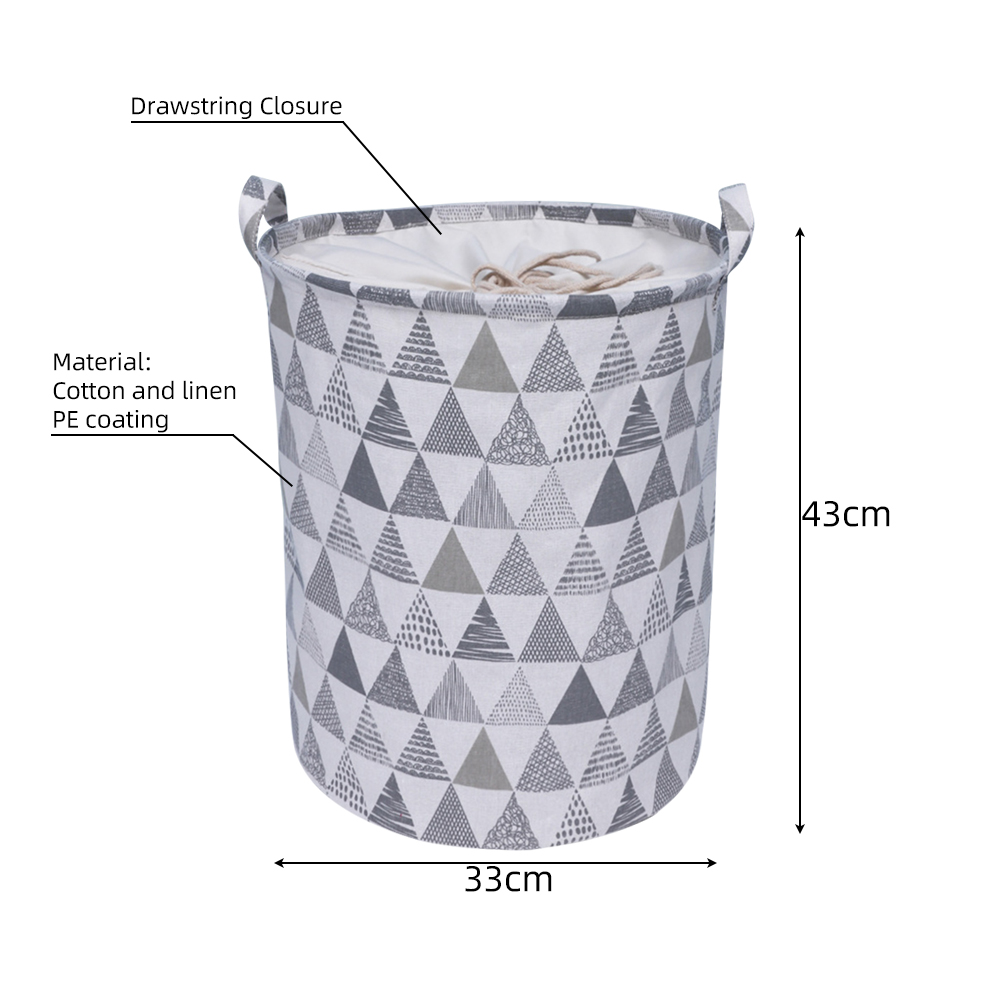 40x50cm Geometric Folding Laundry Basket Round Sto... – Grandado