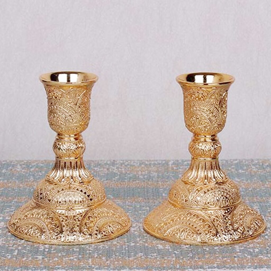Castiçal luxuoso do candelabro da cor do ouro, 1/3... – Grandado