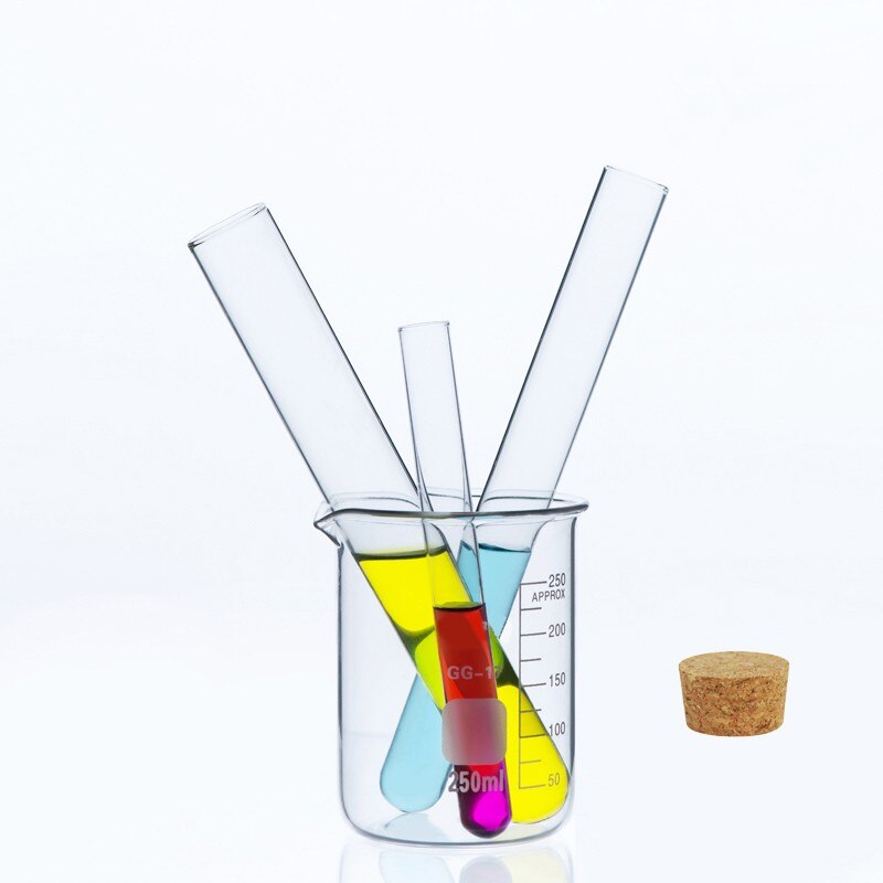 25 Pcs 18*150mm Glass Test Tube With Cork Boro 3.3... – Grandado