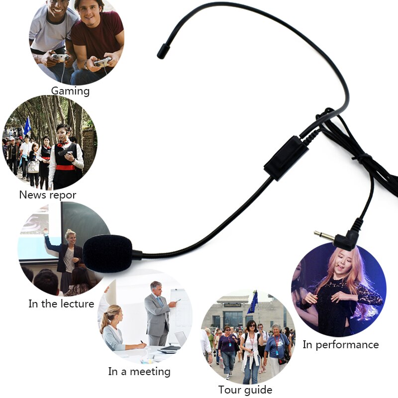 Professionelle 3,5 MM verdrahtet Mikrofon Headset ... – Grandado