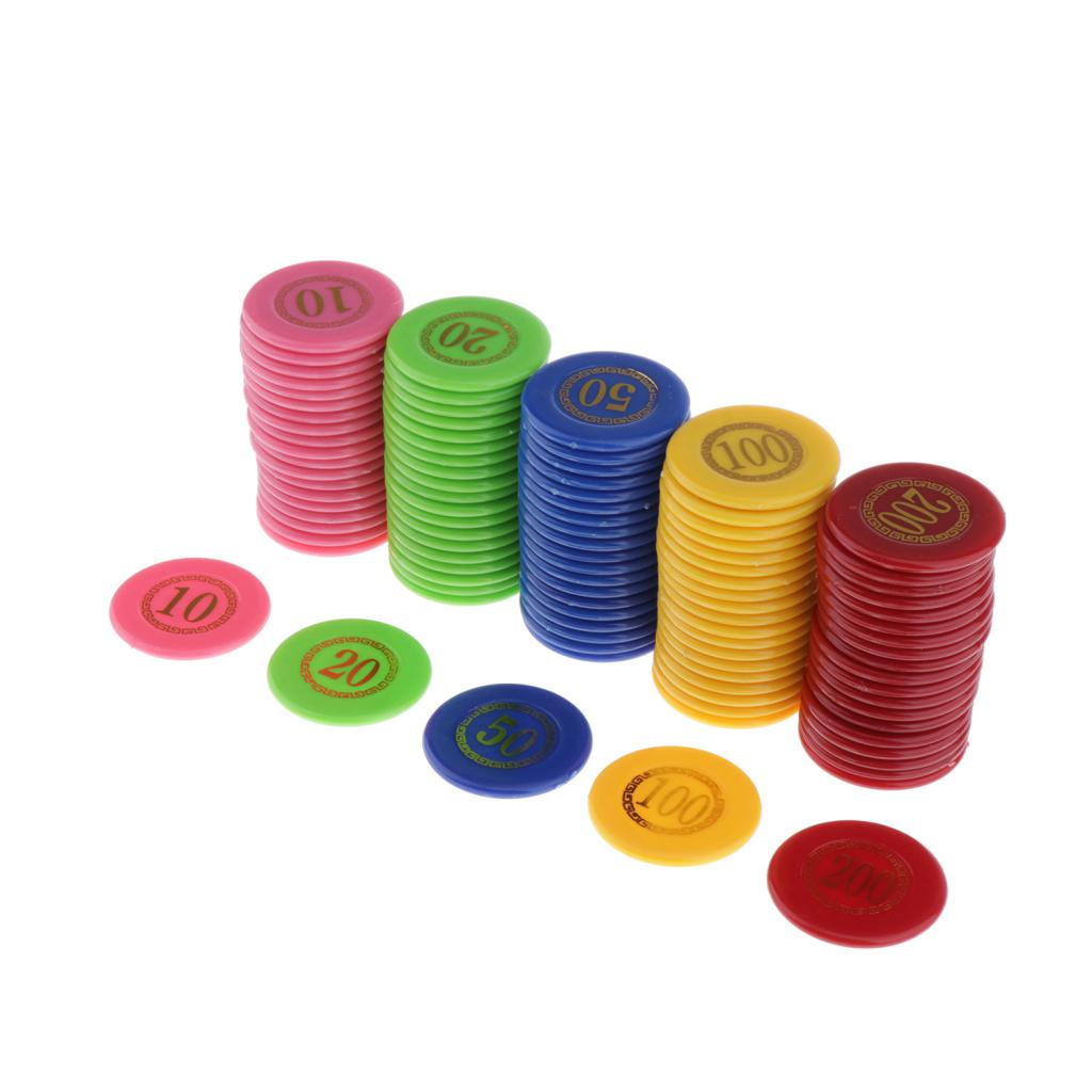 100 Pieces / Package Plastic Poker Chips Counter w... – Vicedeal