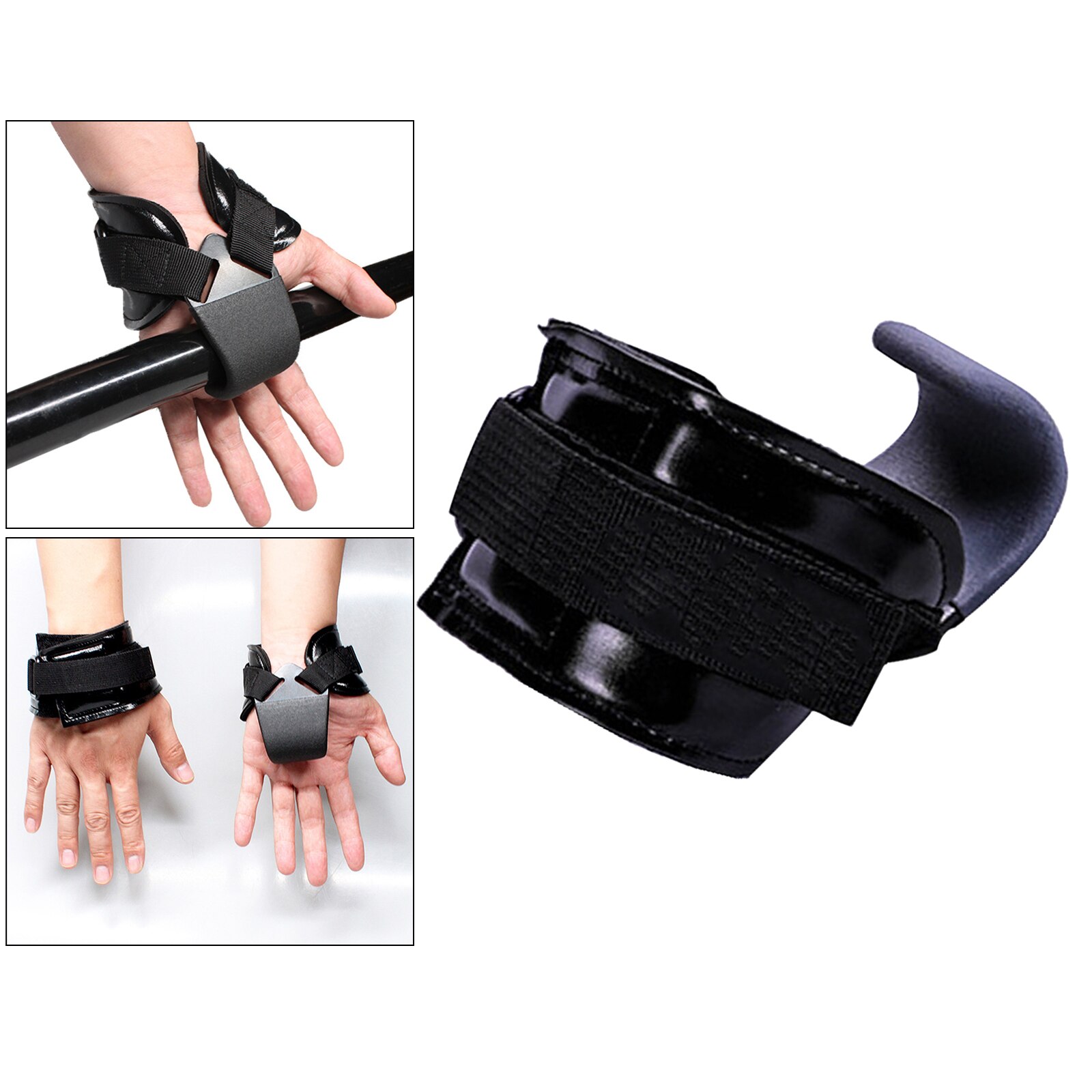 2 PCS Adjustable Steel Hook Grips Straps Weight Li... – Grandado
