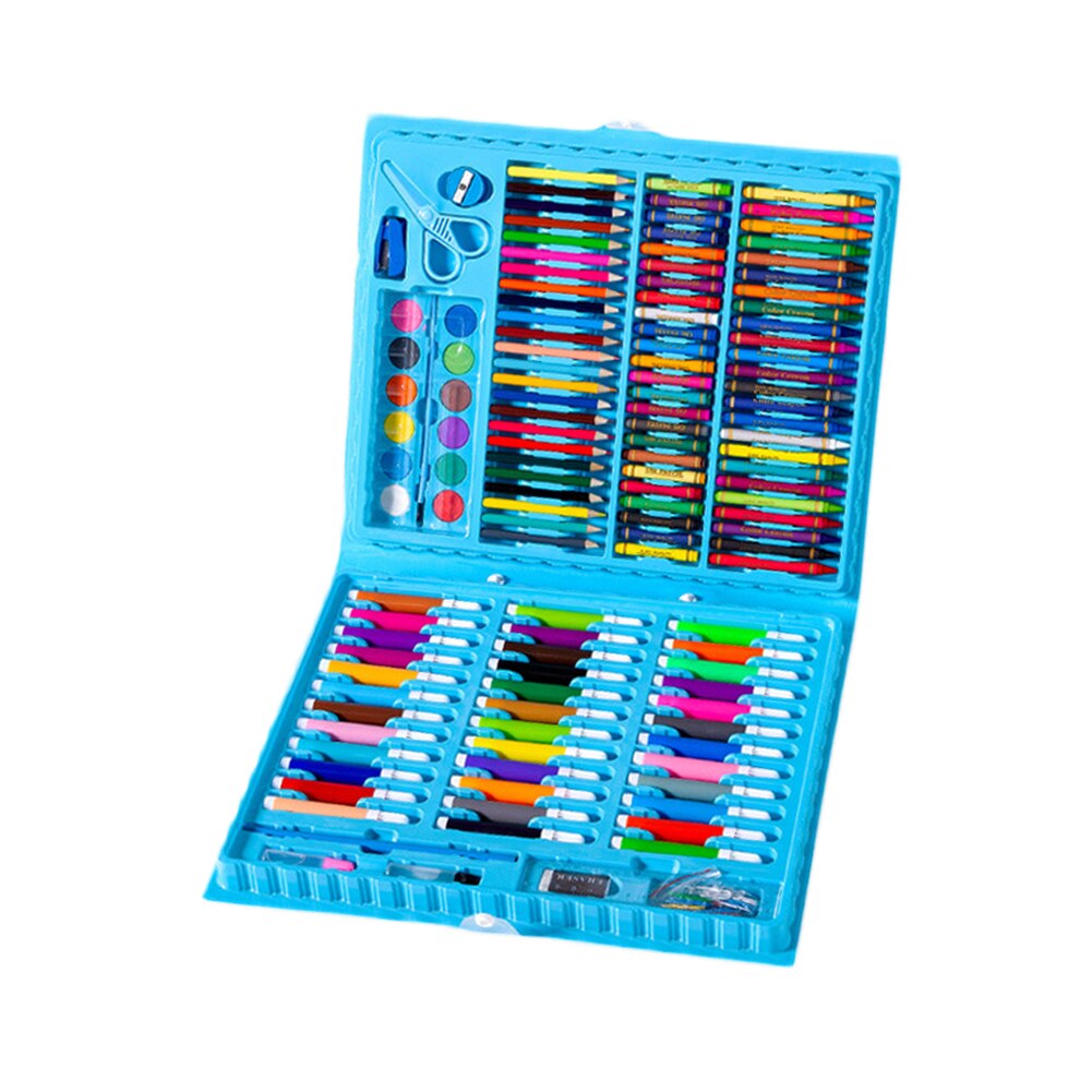 150 PCS Kid Draw Set Colored Pencil Crayon Waterco... – Grandado