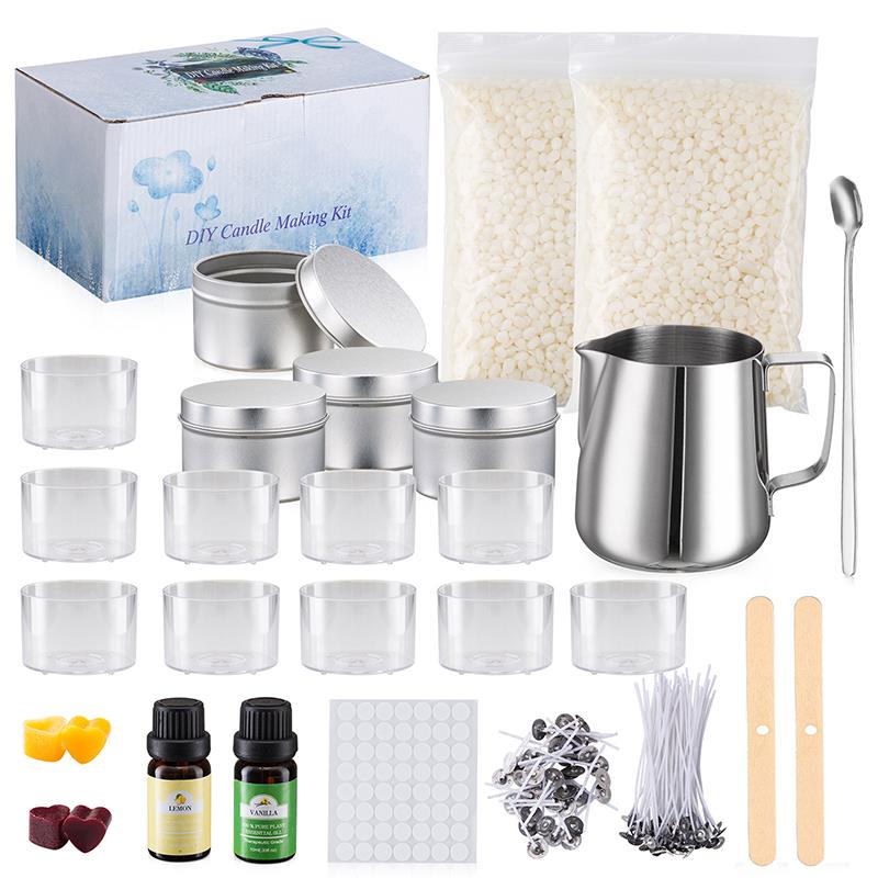 Candle Making Kit Bean Wax DIY Making Candle Set S... – Grandado