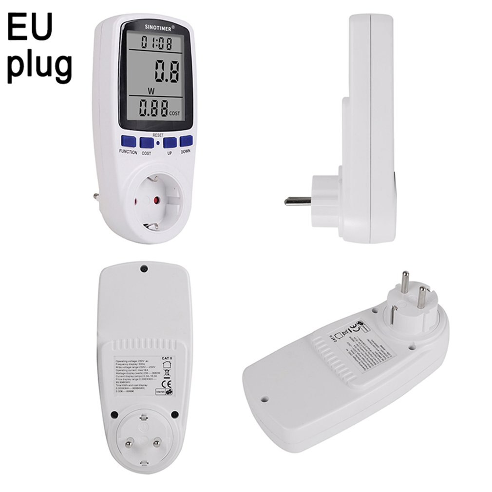 EU US UK FR Plug Socket Digital Wattmeter Power Co... – Vicedeal