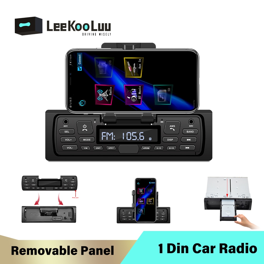 LeeKooLuu 1 Din Removable Autoradio Car Stereo Rad... – Grandado