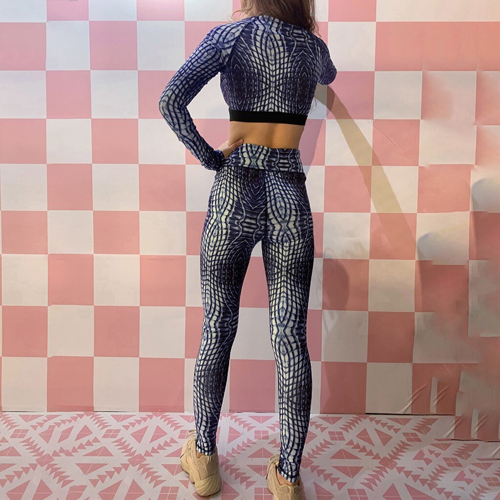 Women Sports Suit Snake Printed Long Sleeve Gym To... – Grandado