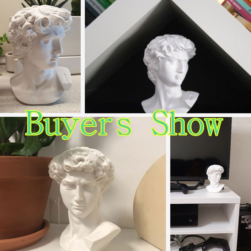 Mini David Statue Head Portraits Gypsum Statue Mic... – Grandado