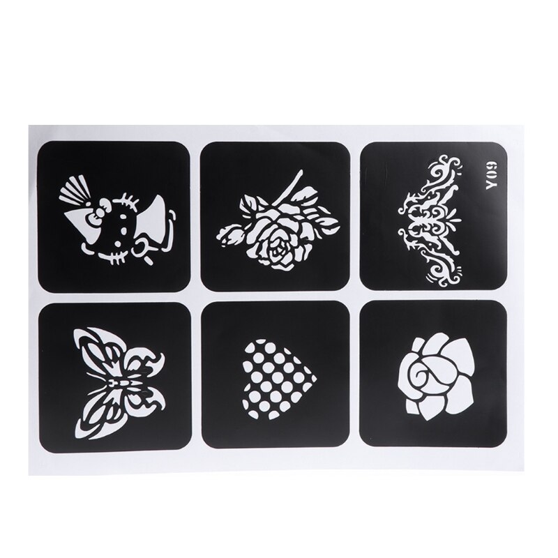 Small Glitter Tattoo Stencils Woman Girl Kids Draw... – Vicedeal