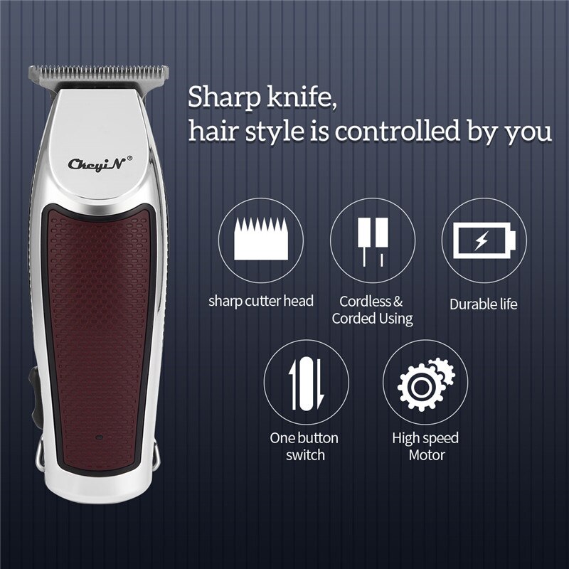 USB Hair Clipper Electric Hair Trimmer Cordless Ha... – Grandado