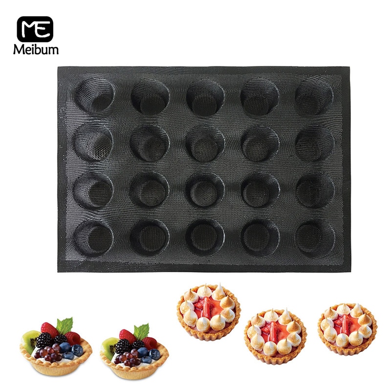 Meibum 20 Holte Zwart Poreuze Siliconen Mal Cake T... – Grandado