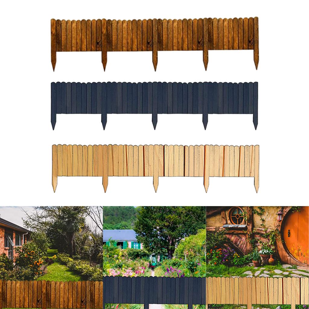 Garden Wooden Fence Flexible Short Accessories DIY... – Grandado