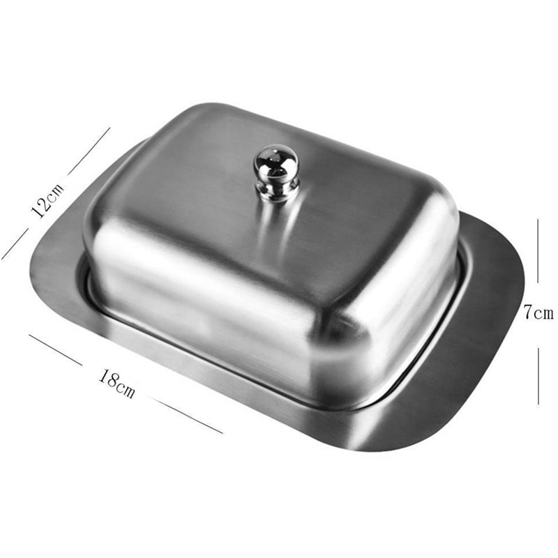 Stainless Steel Butter Dish Box Container Cheese B... – Vicedeal