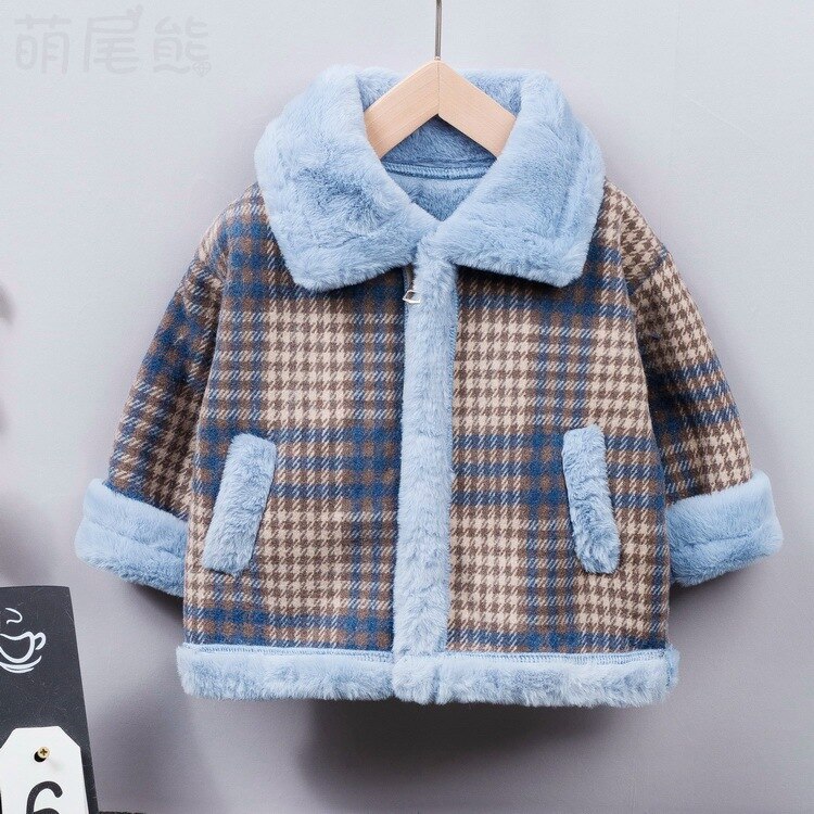 Boys Woolen Coats Autumn Winter Kids Thick Vekvet ... – Grandado